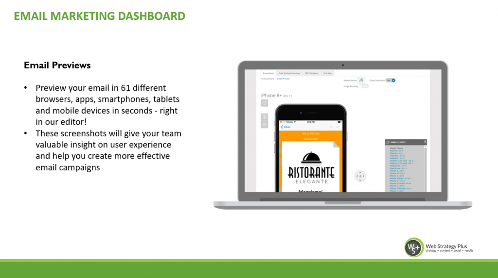 Email Management Dashboard - Web Strategy Plus